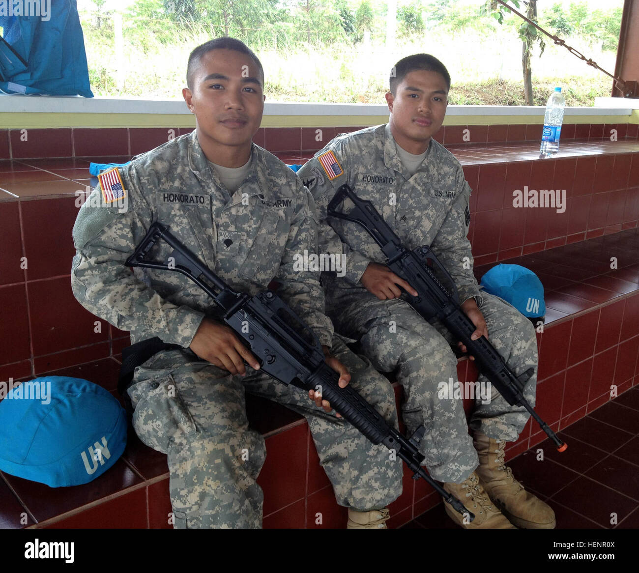 U.S. Army Spc. Arjay Honorato (left) and his brother U.S. Army Sgt ...