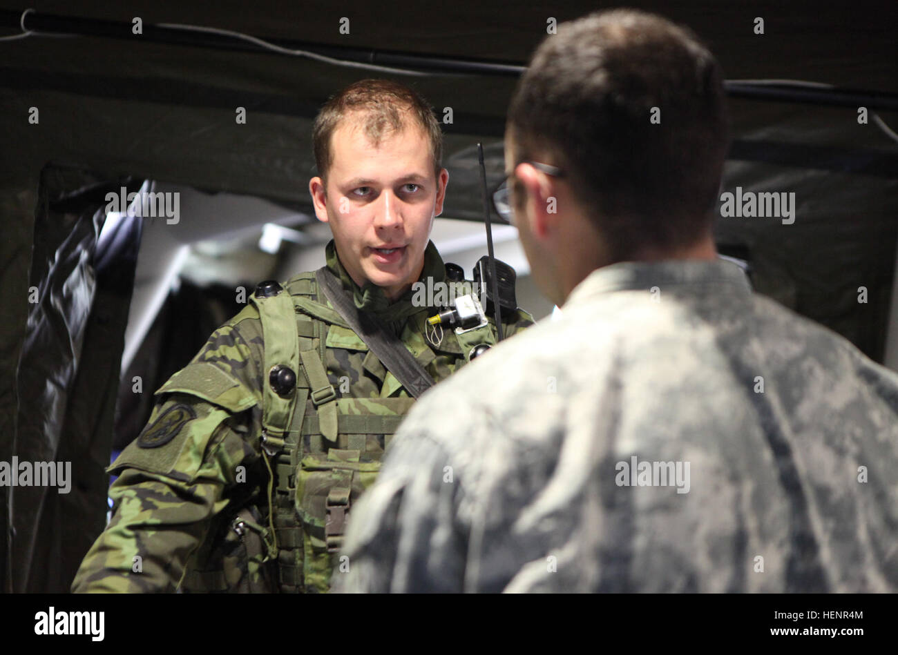From left, a Czech soldier with the 41st Mechanized Battalion, 4th ...