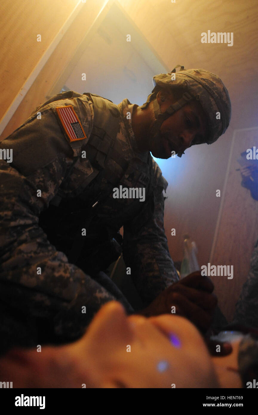 A U.S. Army Staff Sergeant from the 5th Signal Command evaluated and ...