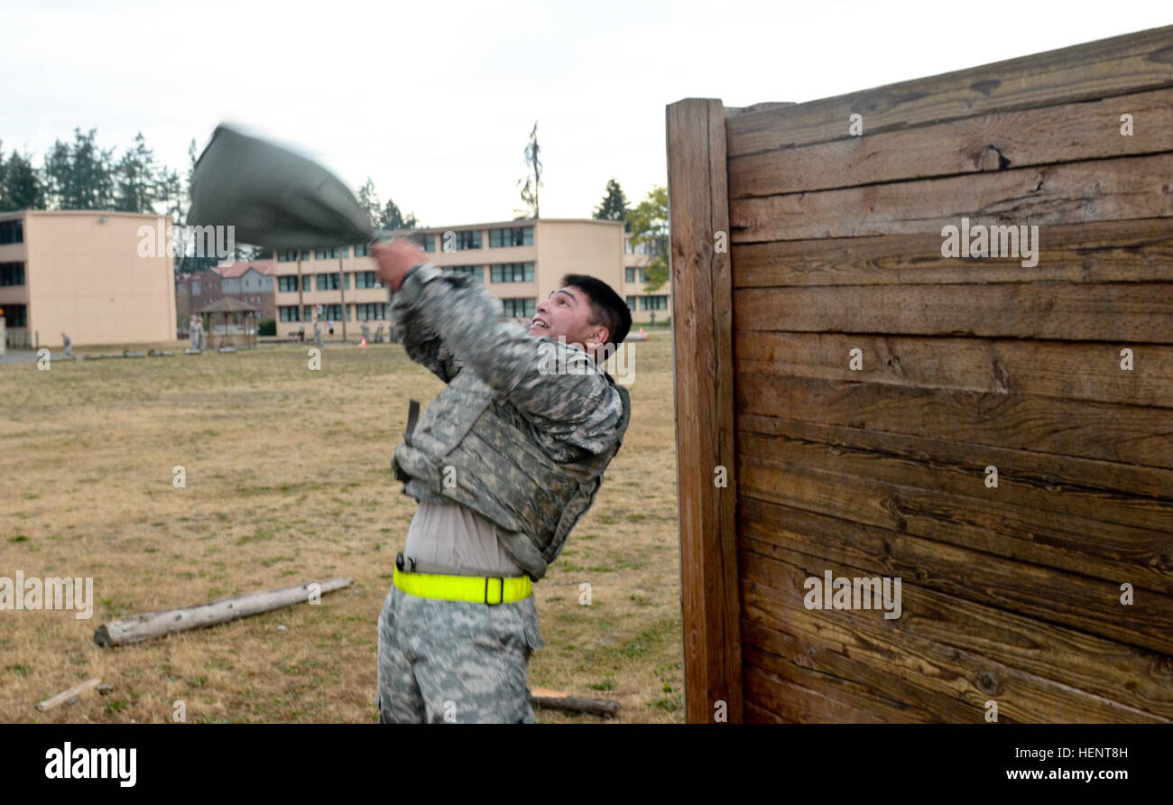 Sandbag over wall during his units iron patriot co hi-res stock ...