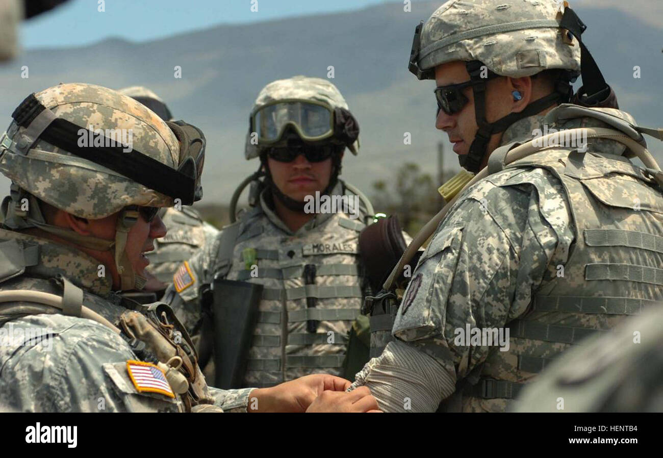 A combat medic from Headquarters Company, 25th Combat Aviation Brigade ...