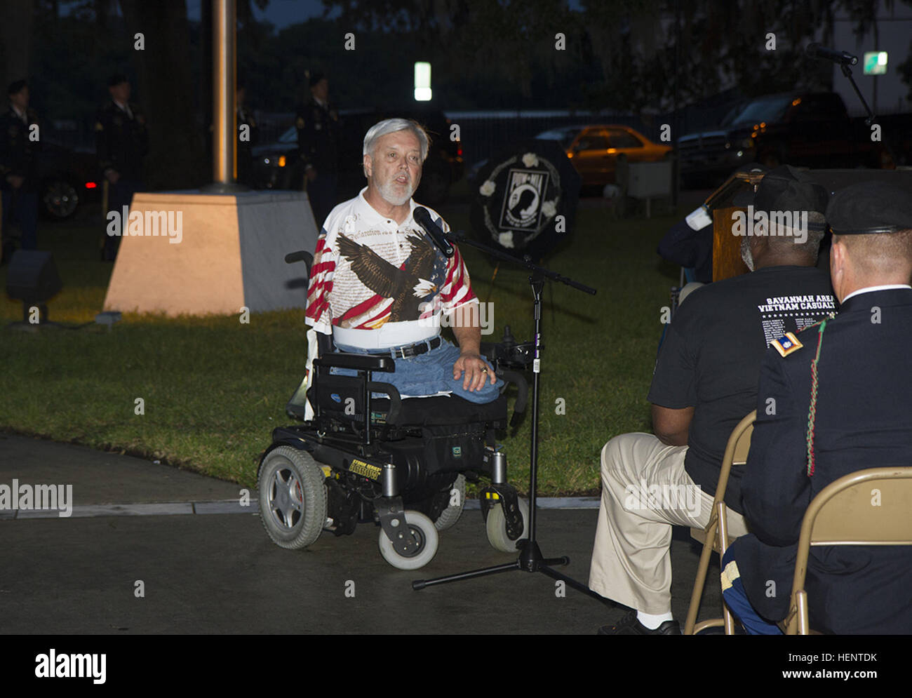 Tommy Clack was the featured speaker at the Vietnam Memorial in Emmet ...