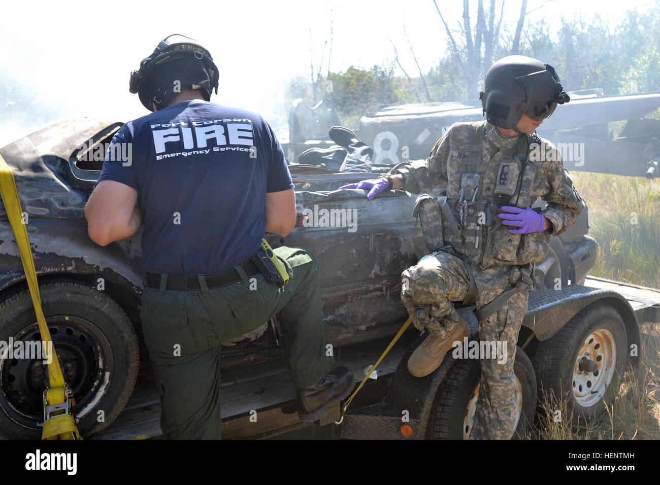 Fort Carson Fire Department firefighters and a flight medic from ...