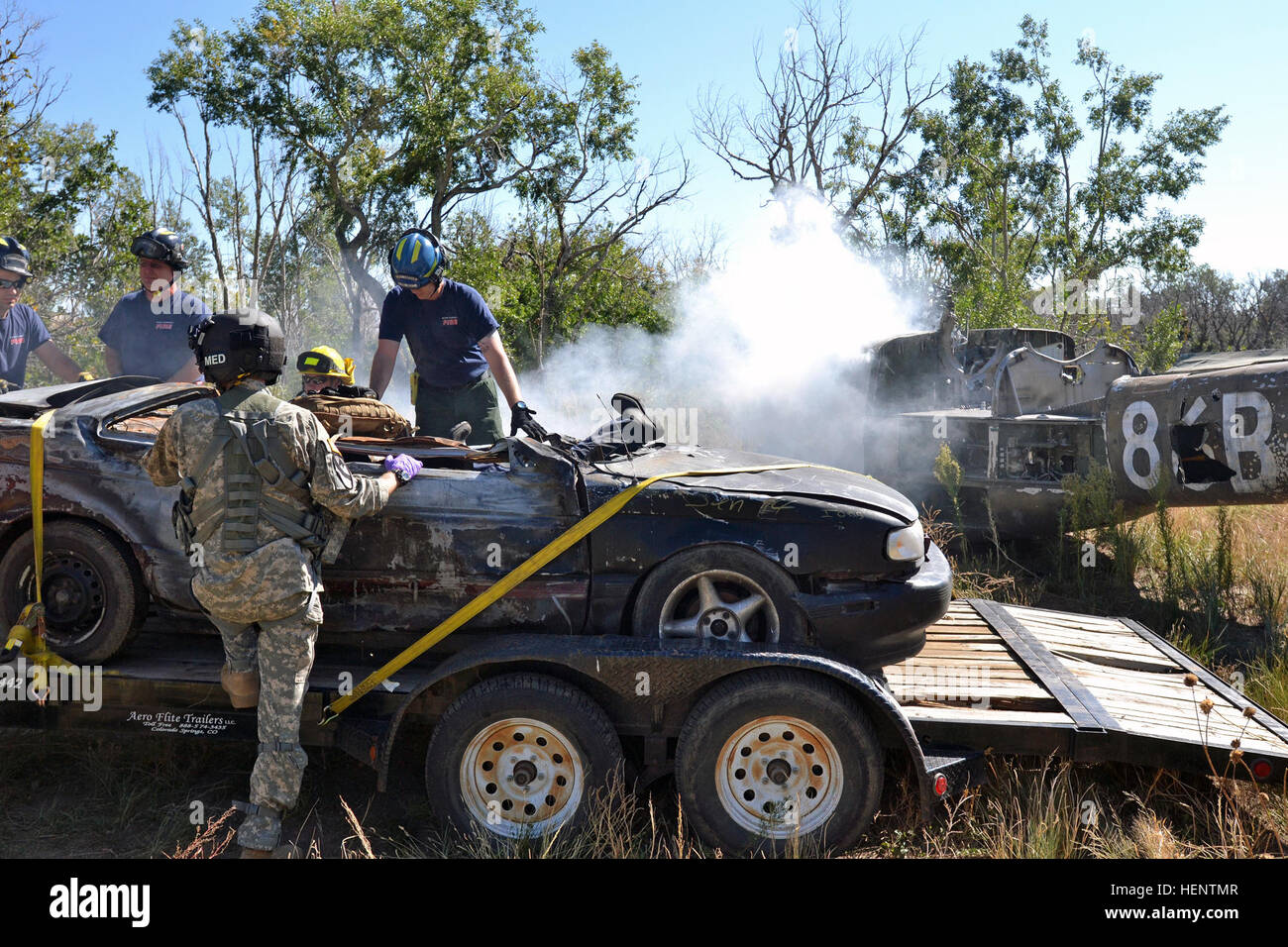 Fort Carson Fire Department firefighters and a flight medic from ...
