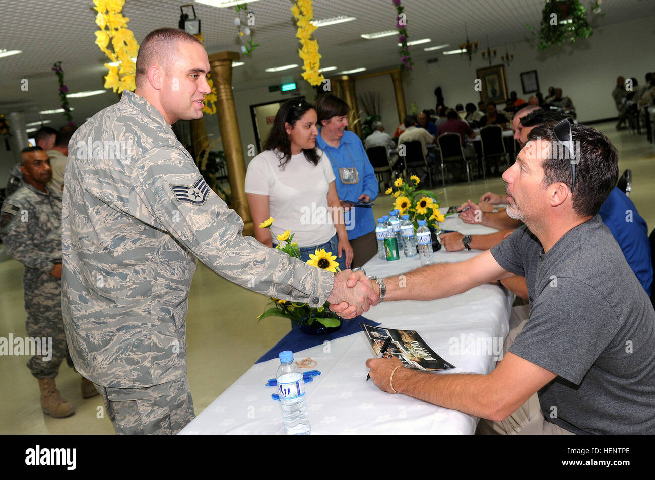 U.S. Air Force Staff Sgt. Thomas Gough, from Albany, Ga., meets Mike ...