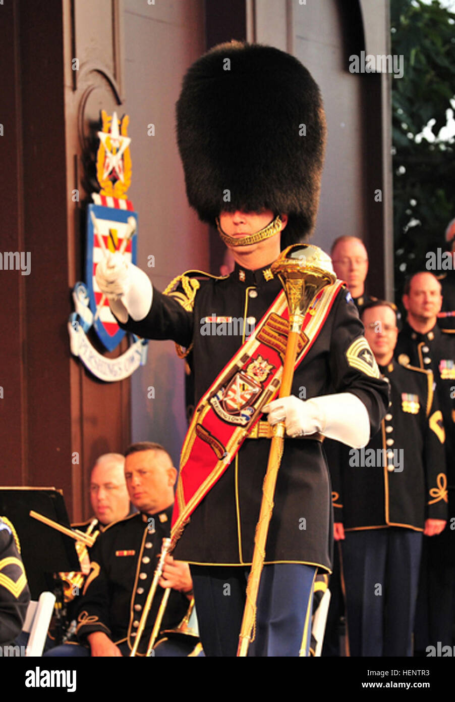 US Army Band Drum-Major Stock Photo - Alamy