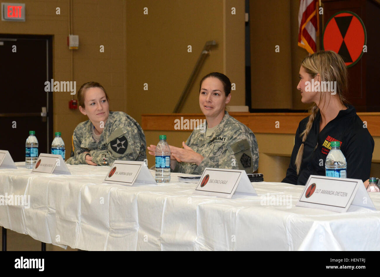Maj. Rachel Honderd (middle), a Seattle native serving with 555th ...