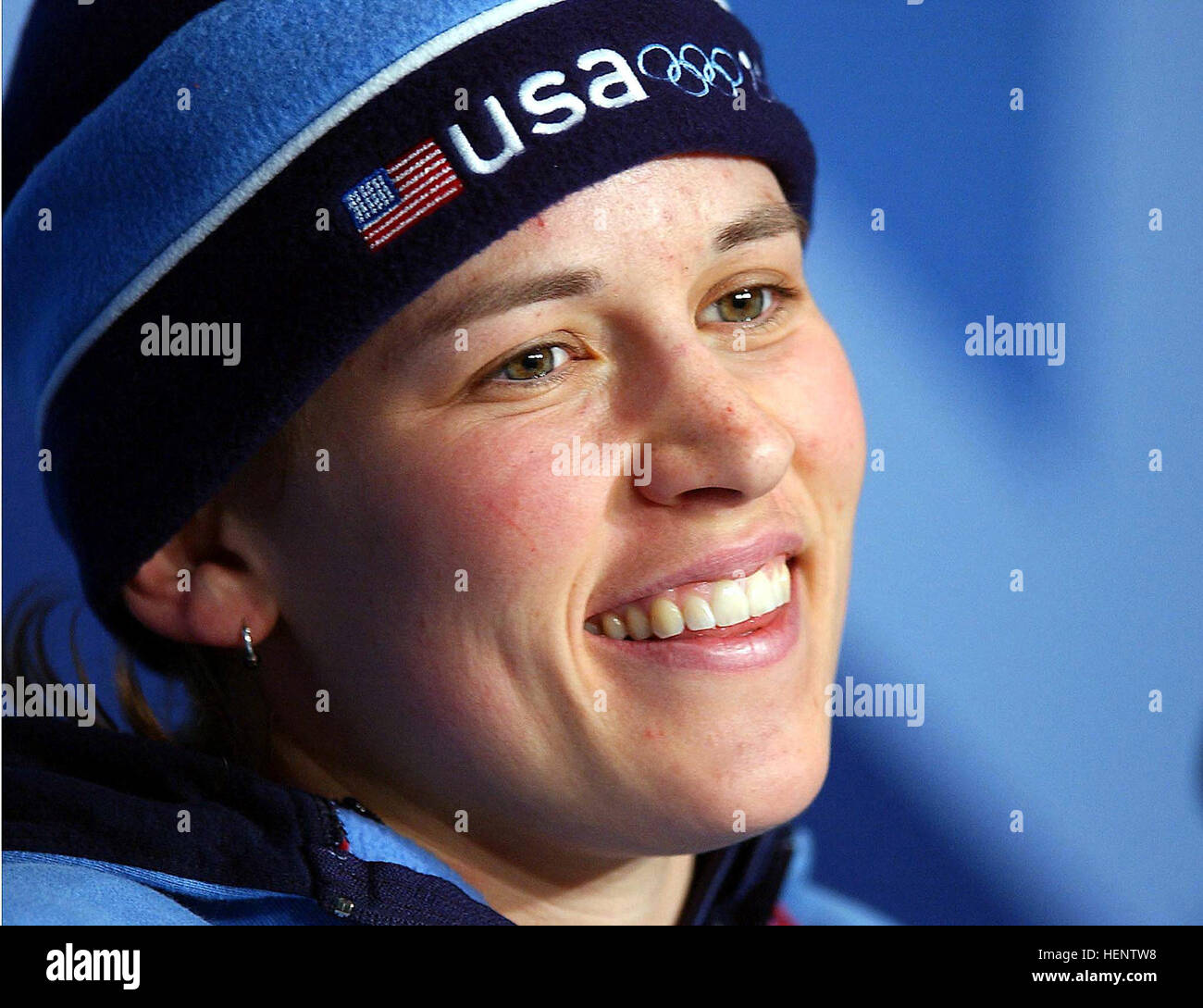 World-class athlete Jill Bakken answers questions during a post-event ...