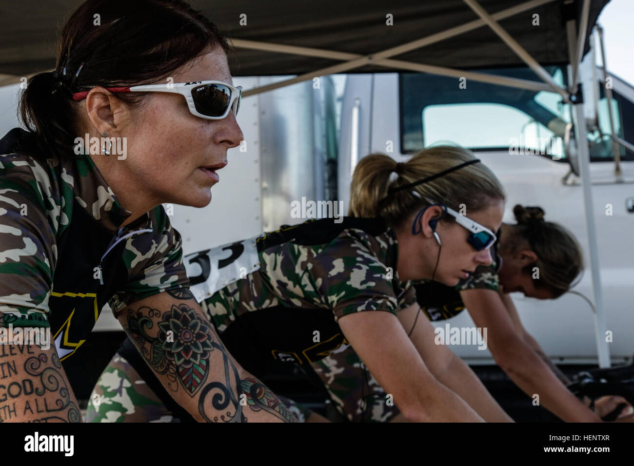 U.S. Army Sgt. 1st Class Jennifer Royce (left), California National ...
