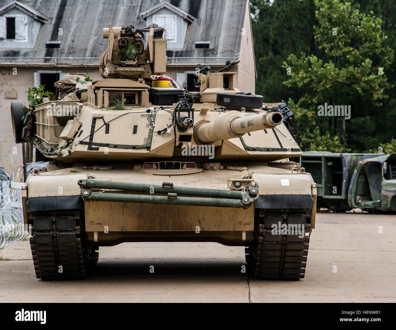 An M1A2 main battle tank from Delta Company, 1st Battalion, 64th Armor ...