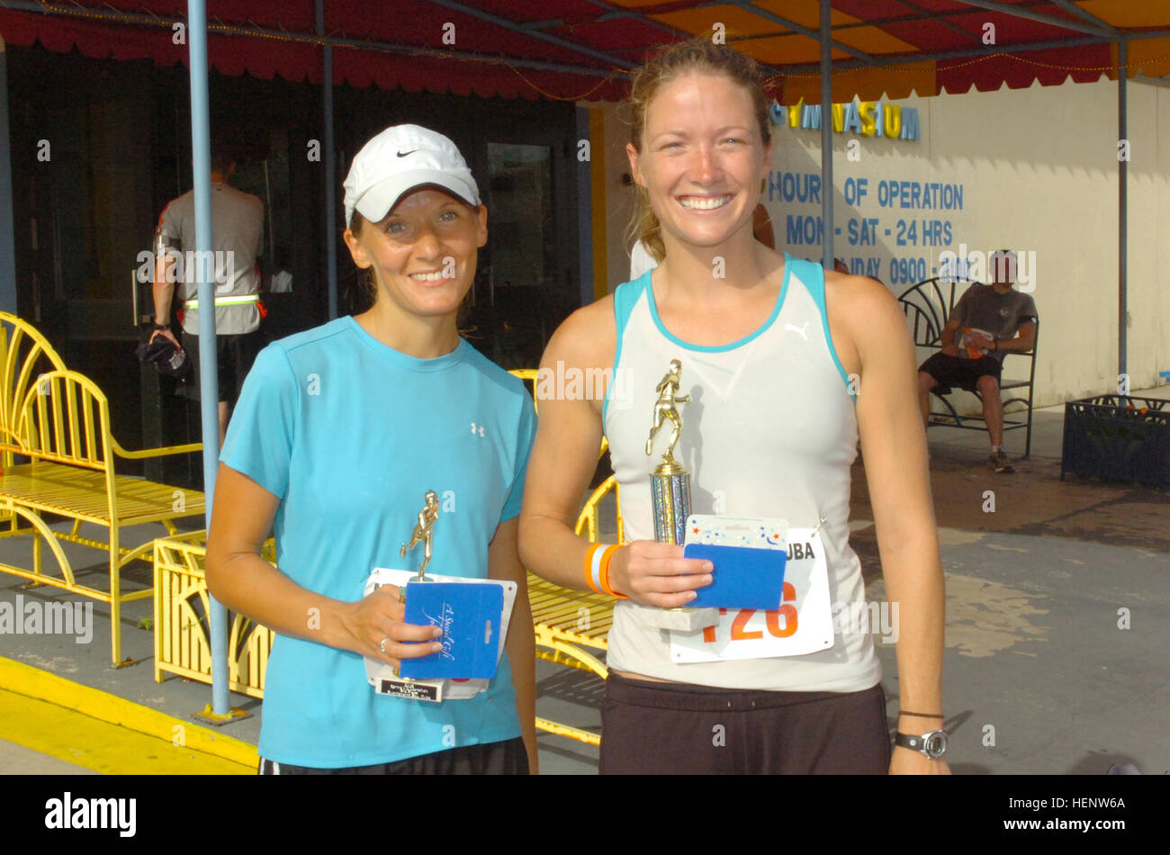 GUANTANAMO BAY, Cuba- For the female participants, Kirstin Wier (right ...