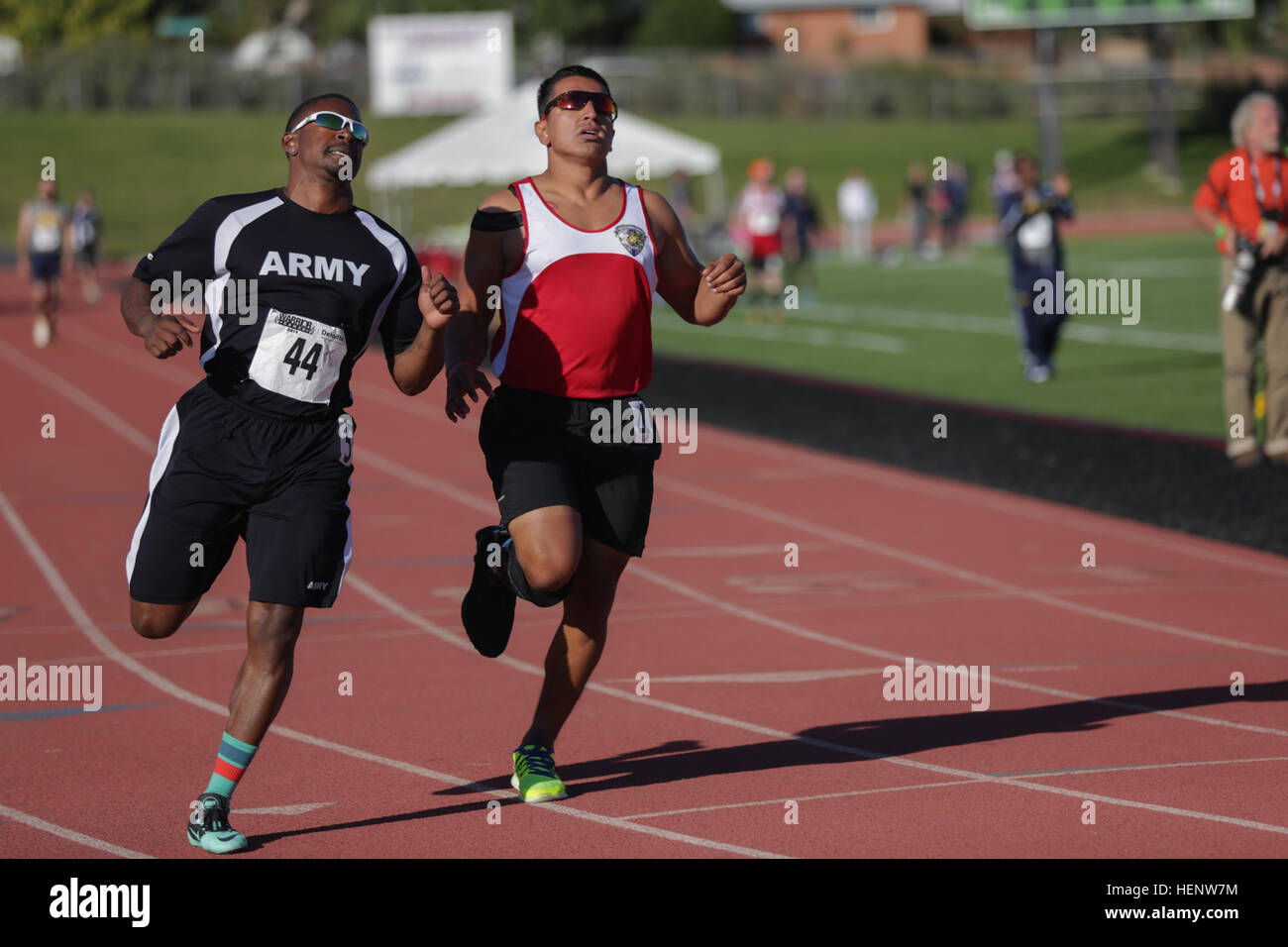 Retired U.S. Army Spc. James Taylor, Fort Sam Houston, Texas, races ...