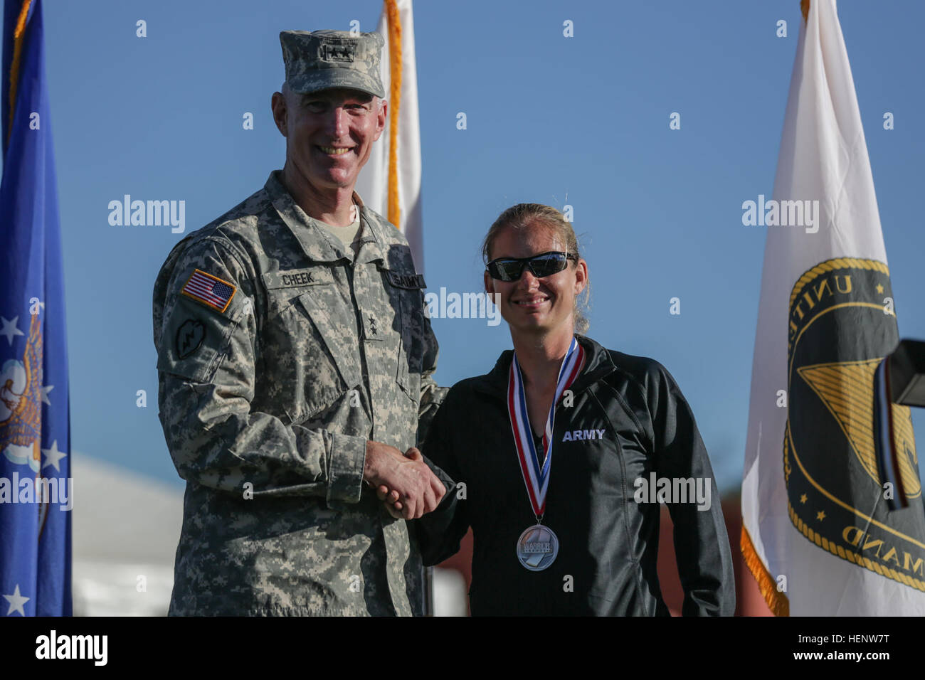 U.S. Army Sgt. 1st Class Samantha Goldenstien (right), Warrior ...