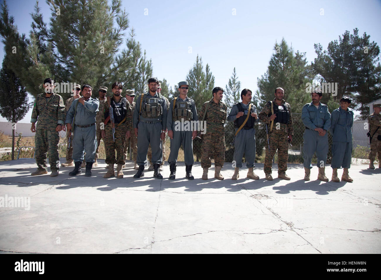 Soldiers and airmen gather for the Afghan National Police at the ...