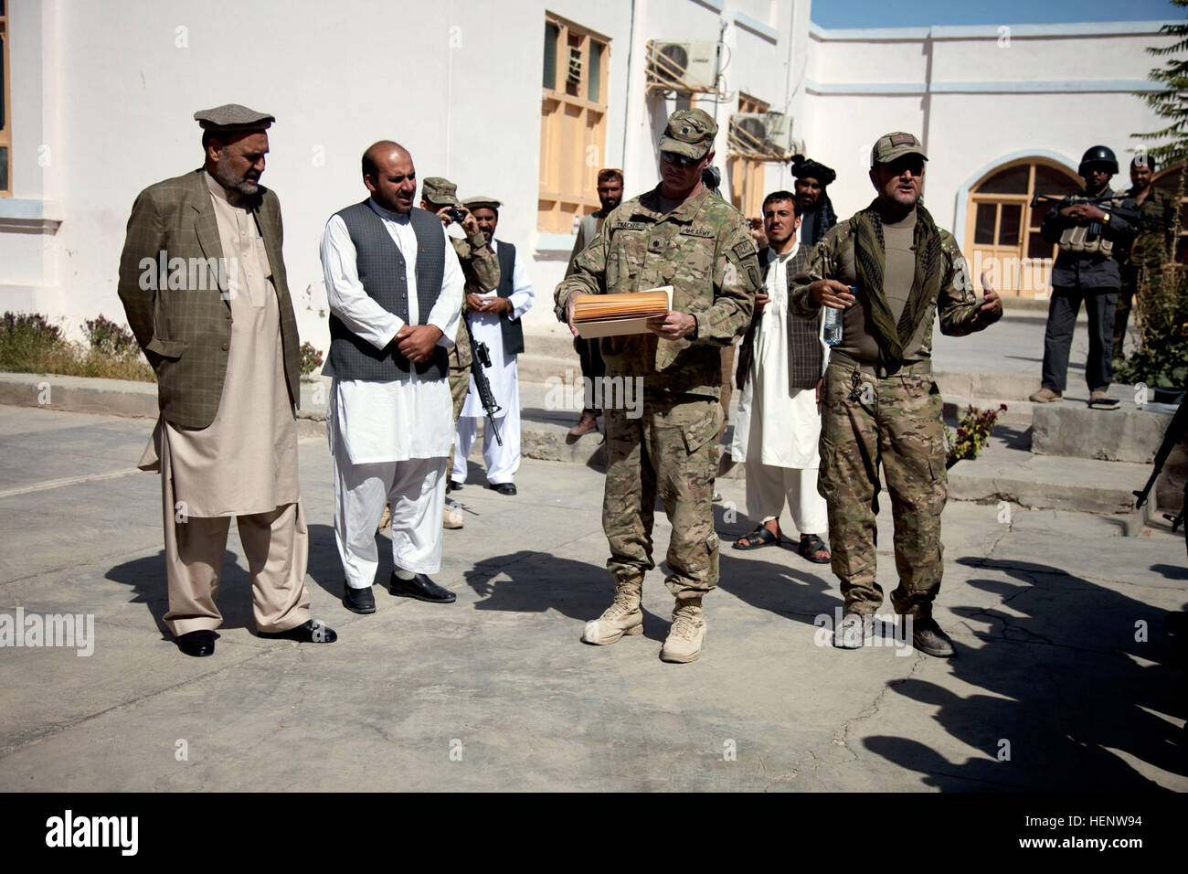 Lt. Col. Tony Thacker, Security Force Assistance Team 4 chief, prepares ...