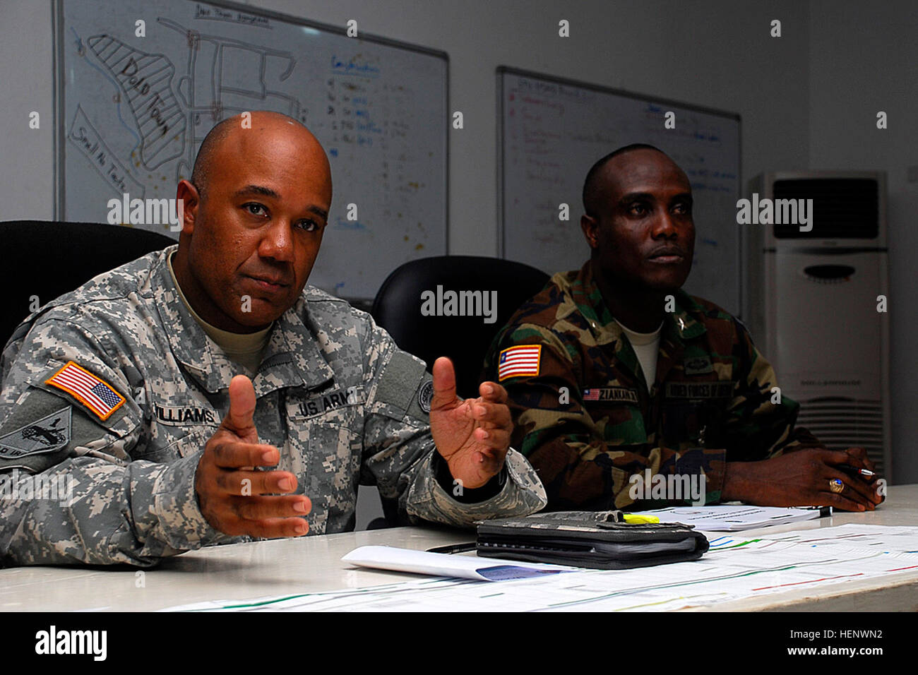 Maj. Gen. Darryl A. Williams (left), U.S. Army Africa commander and ...