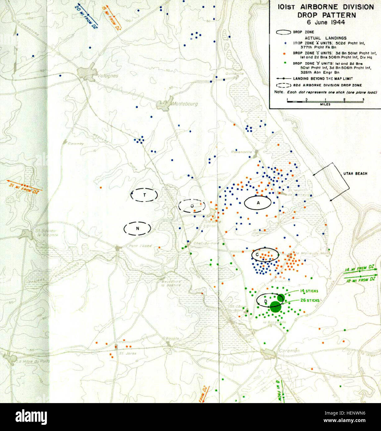 101st airborne drop pattern hi-res stock photography and images - Alamy