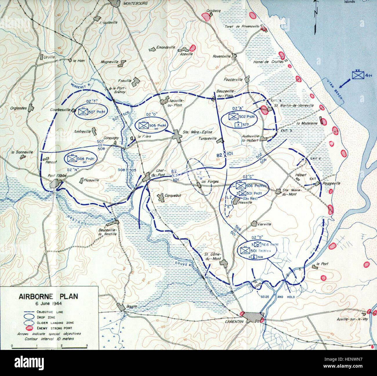 D day drop zones hi-res stock photography and images - Alamy