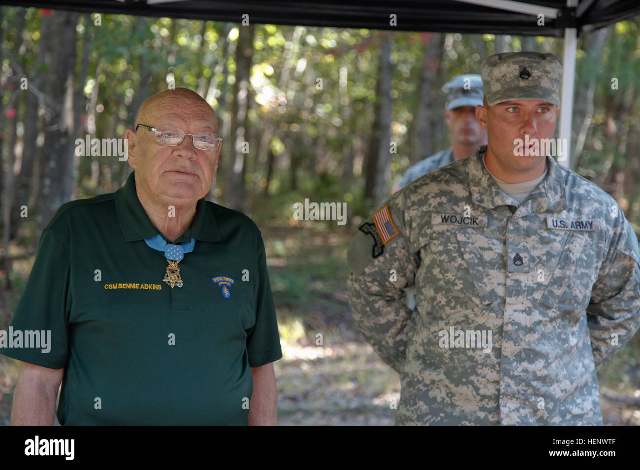Medal of Honor recipient retired Command Sgt. Maj. Bennie Adkins ...