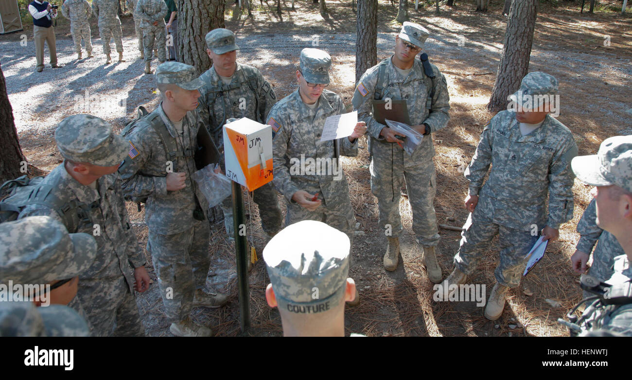 U.S. Army Soldiers begin the land navigation event during the 2014 ...