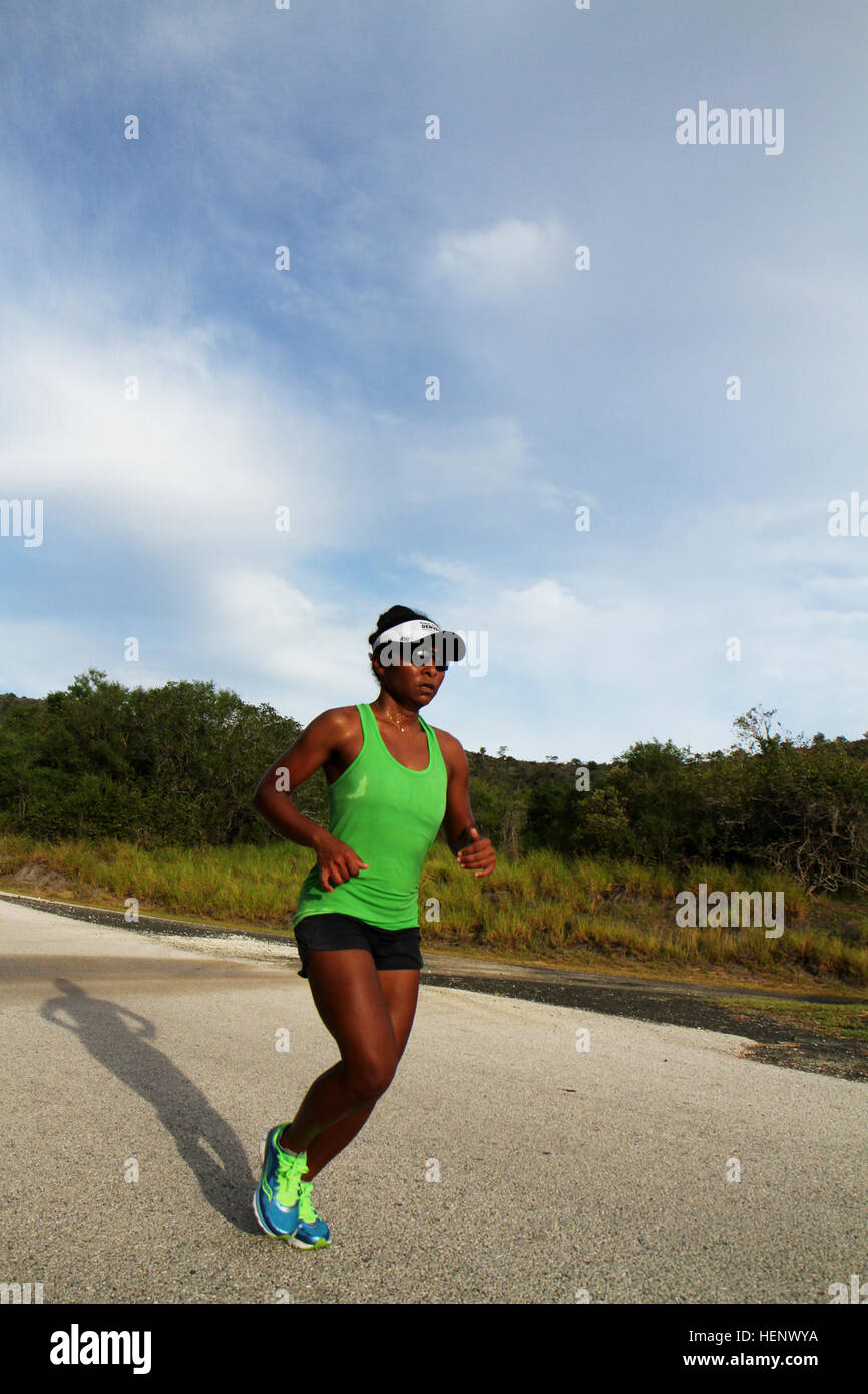 Joint Task Force Guantanamo’s Petty Officer 1st Class Cherry Quick runs ...