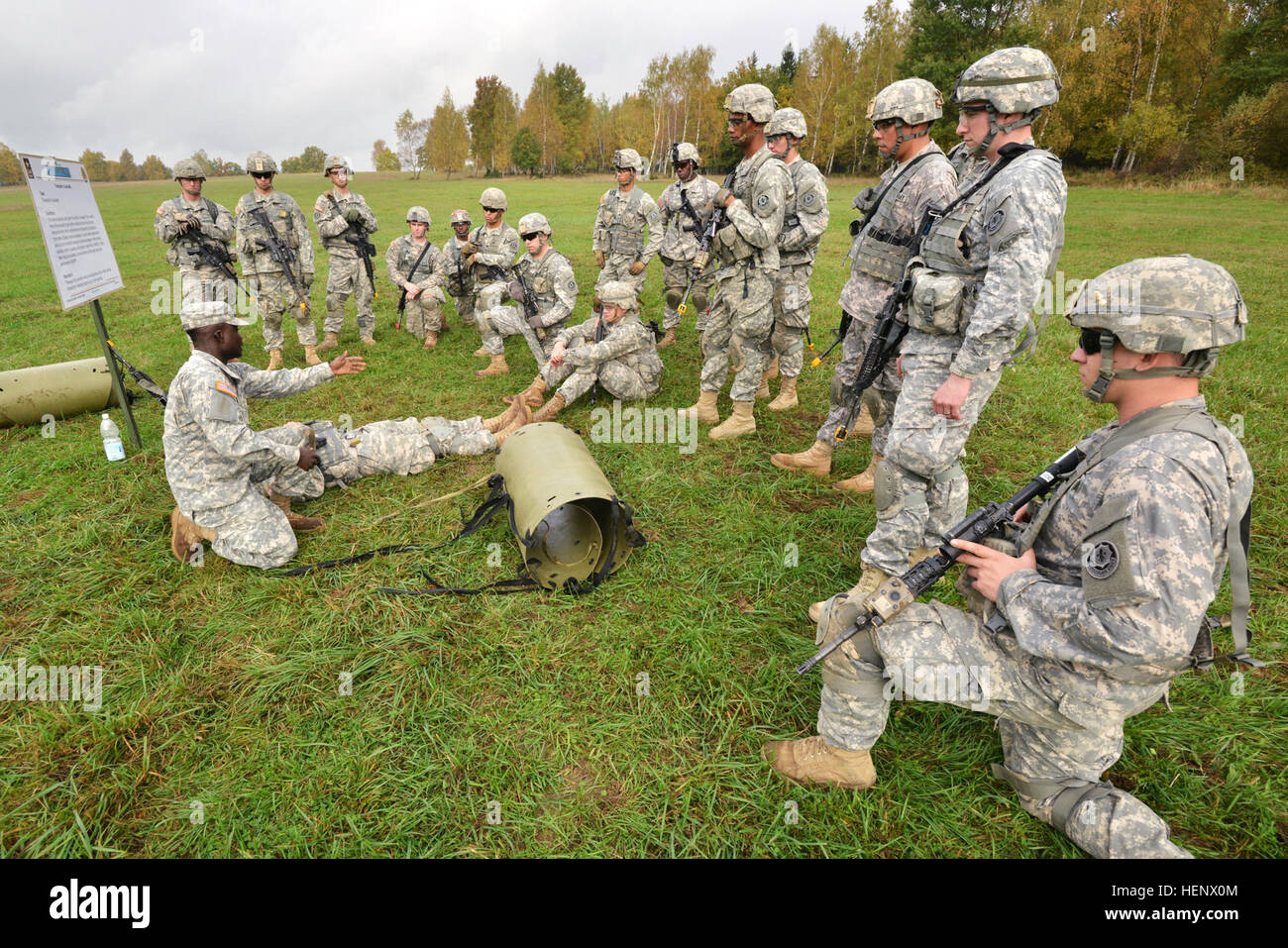 U.S. troopers with 2nd Cavalry Regiment (2CR) learn how to transport ...