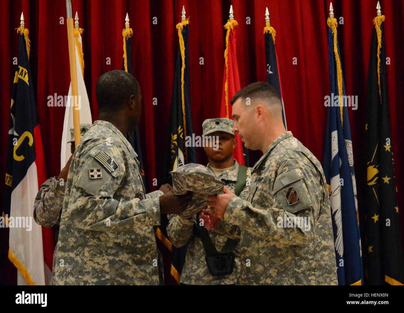 Command Sgt. Maj. Gregory Walker, left, command sergeant major of the ...