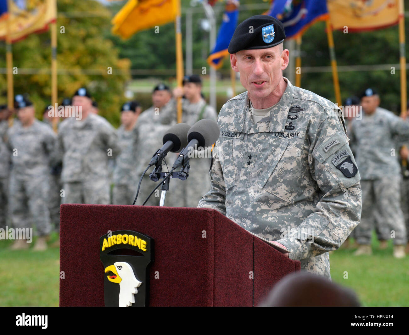 U.S. Army Maj. Gen. Gary Volesky, the commanding general of the 101st ...