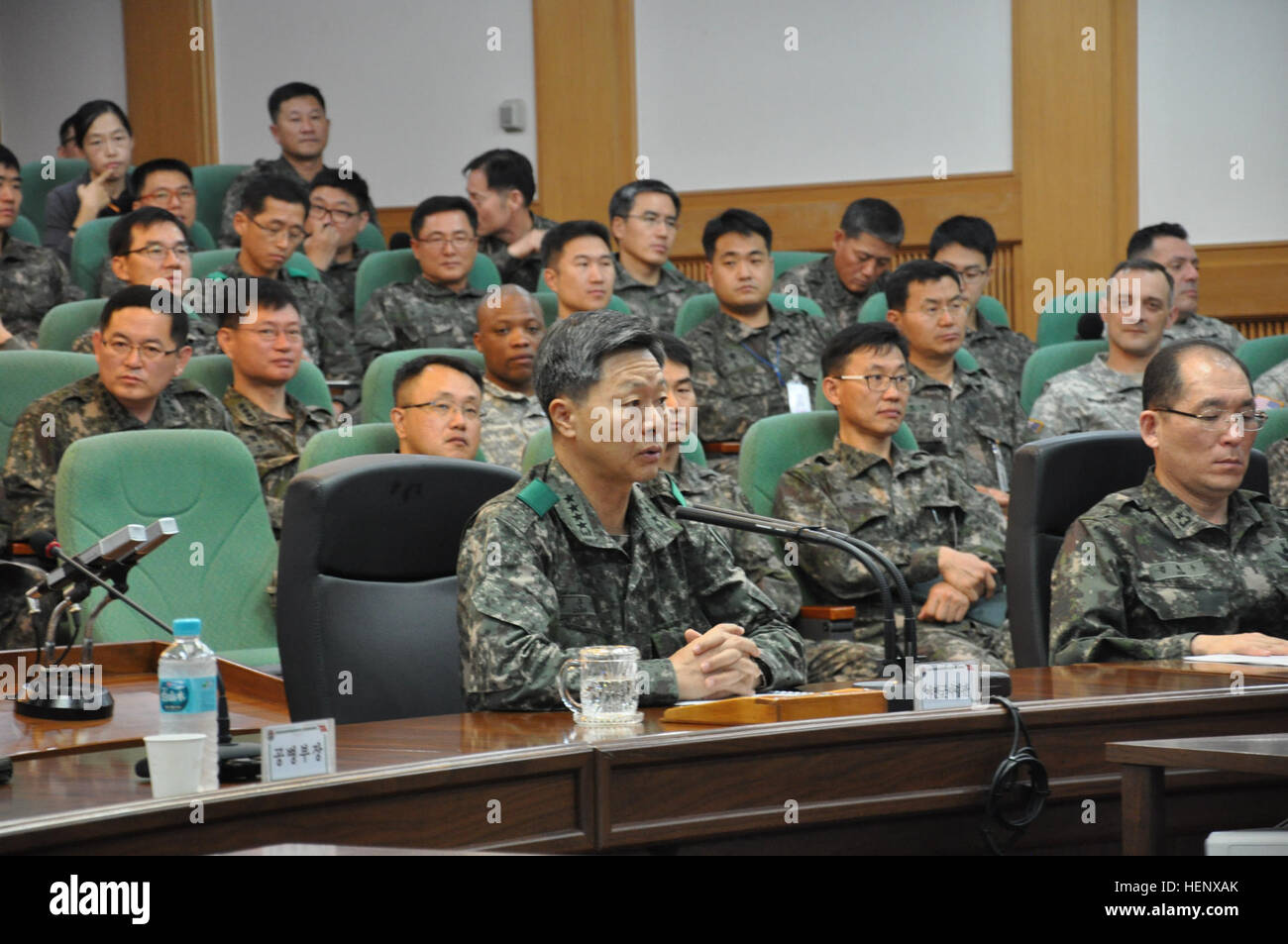 The FROKA Commander delivers opening remarks during a professional ...
