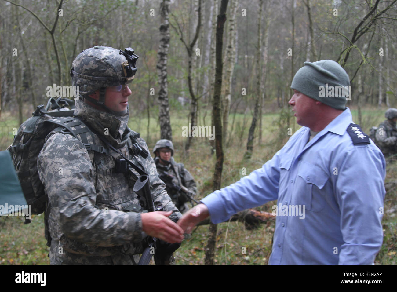 Second Lt. Thomas Dickson of the 18th Military Police Brigade, 21st ...