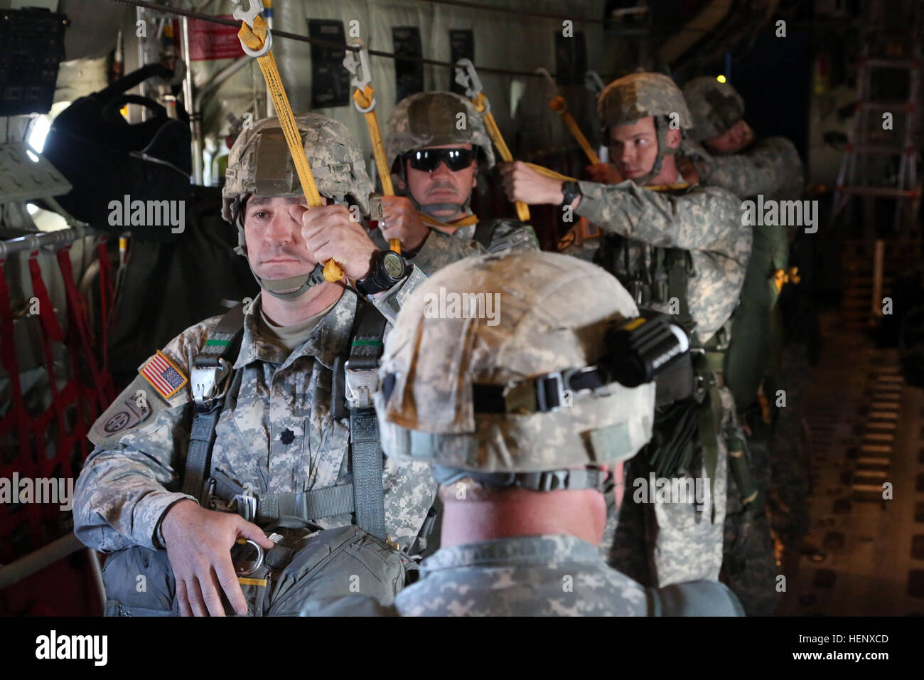 U.S. Army airborne Soldiers with the Tarantula Team, Operations Group, National Training Center ...