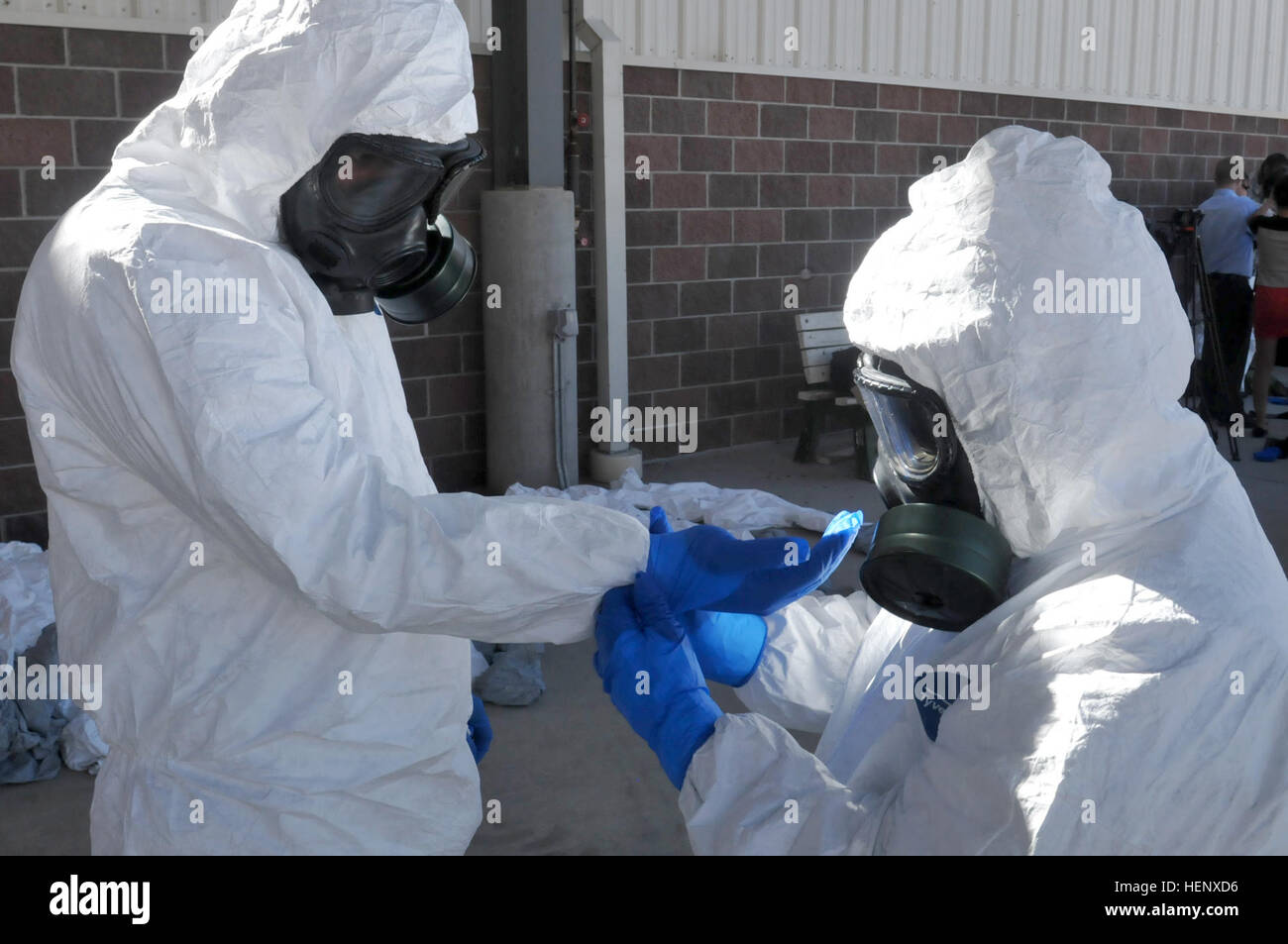 Staff Sgt. Marquez, right, helps Sgt Aguilar, both horizontal ...