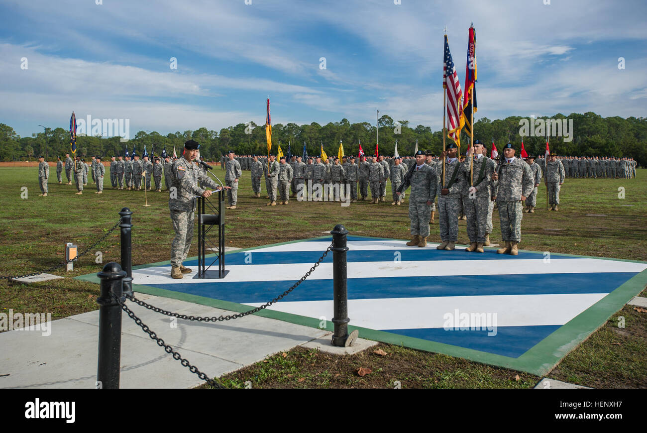 Col. Scott Jackson, commander, 2nd Armored Brigade Combat Team, speaks ...