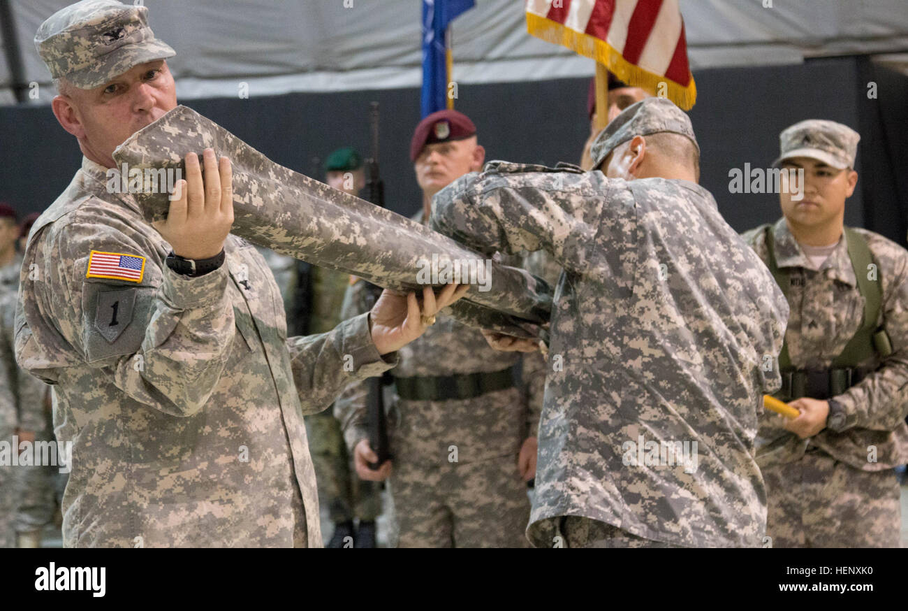U.S. Army Col. Charles Hensley and U.S. Army Command Sgt. Maj. Bernardo ...