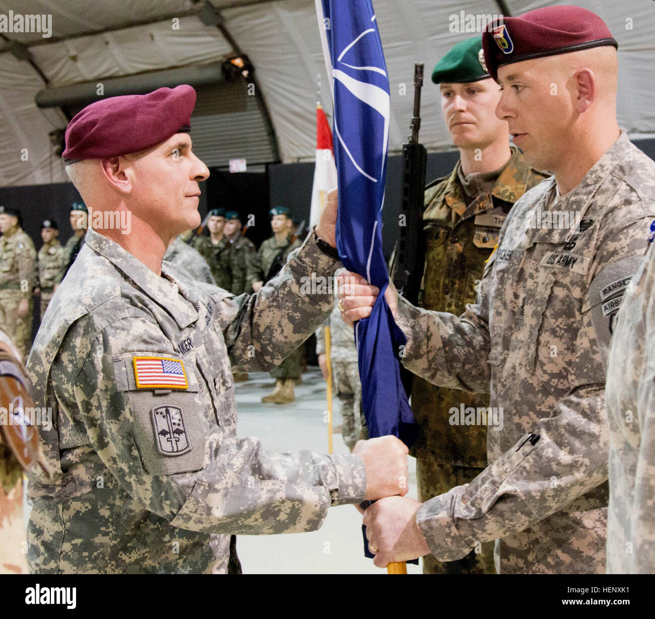 U.S. Army Lt. Col. Clint J. Baker and U.S. Army Command Sgt. Maj ...