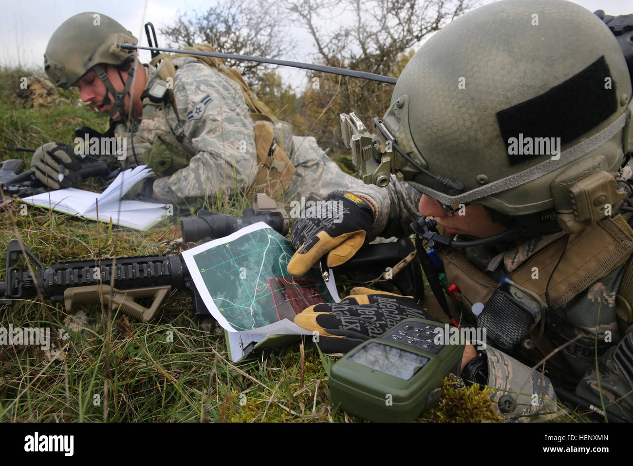 U.S. Airmen assigned to the 9th Air Support Operations Squadron, 3rd ...