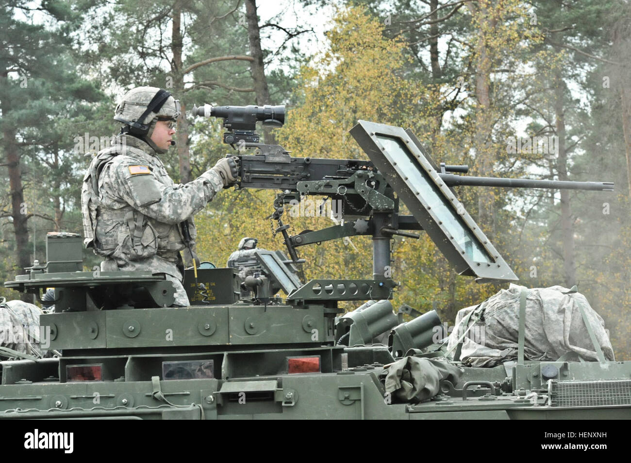 Troopers assigned to 4th Squadron, 2nd Cavalry Regiment conduct Stryker ...