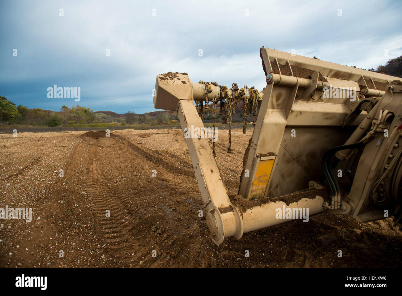 A pathway cleared by the M1271 Mine Clearing Vehicle during a weeklong ...