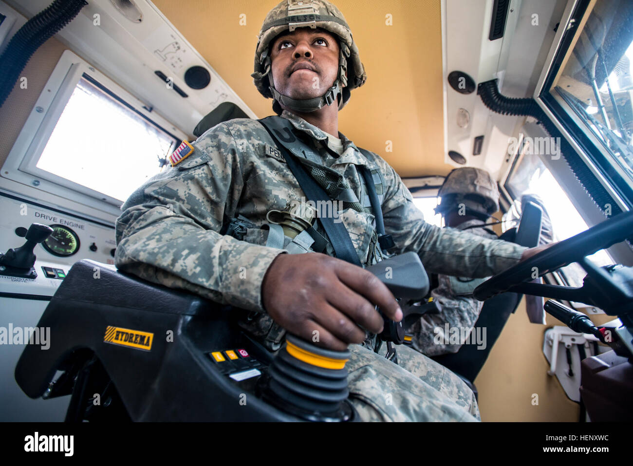 Spc. Fred Pennington, of Chicago, with the 364th Engineer Platoon (Area ...