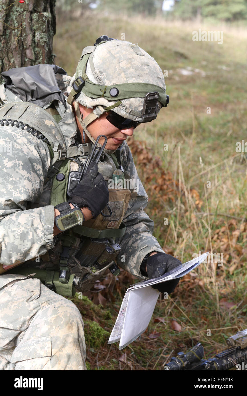 A U.S. Soldier of Bravo Company, 2nd Battalion, 12th Cavalry Regiment ...