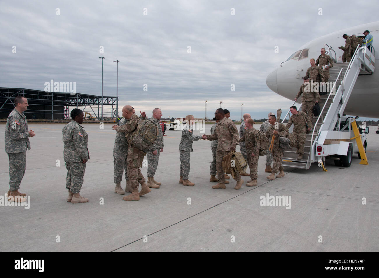Col. Willie Rios III, 10th Sustainment Brigade commander, leads ...