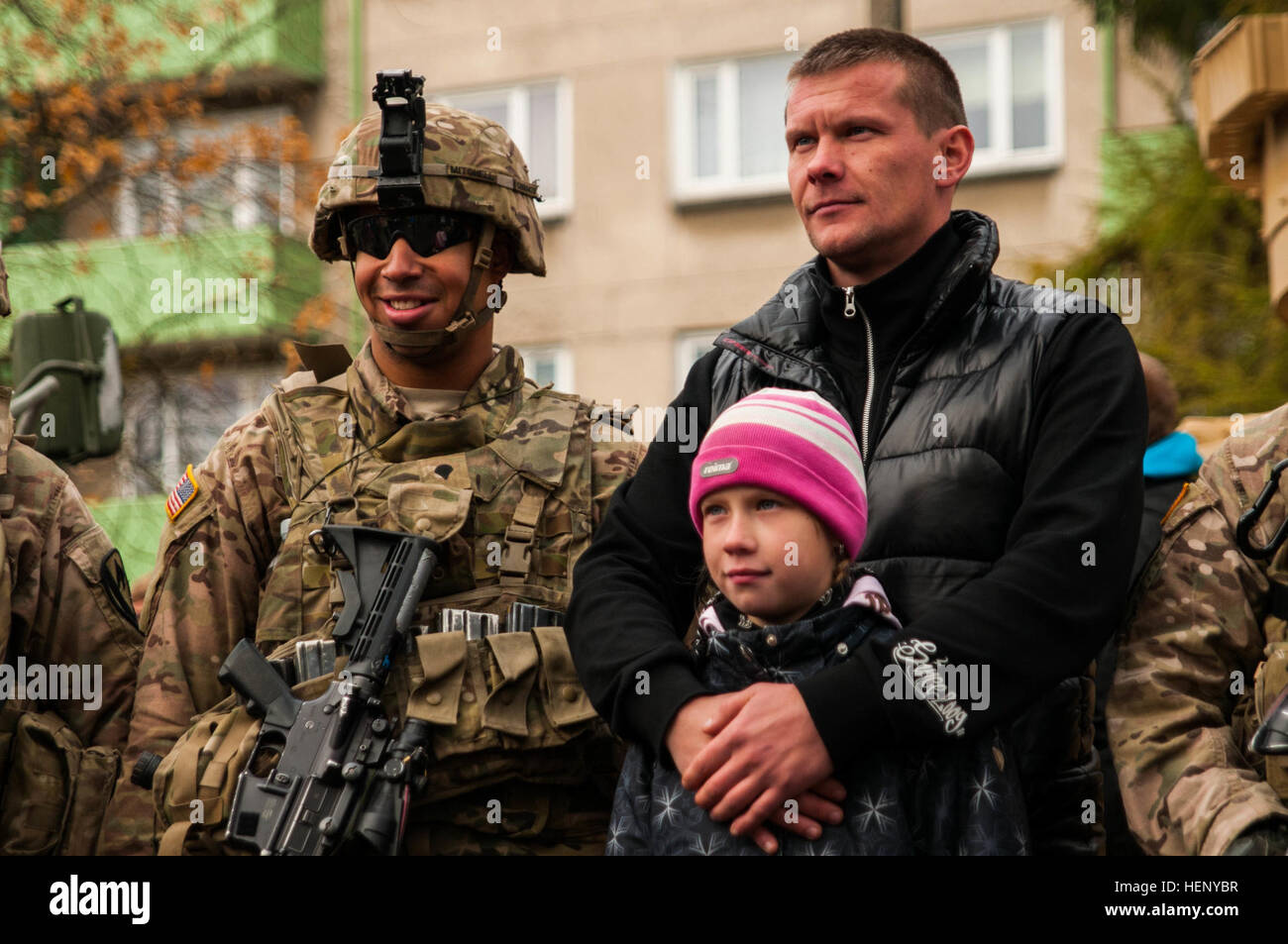 A soldier with B Co., 2-8 Cavalry, 1st Bde., 1st Cavalry Div. from Fort ...