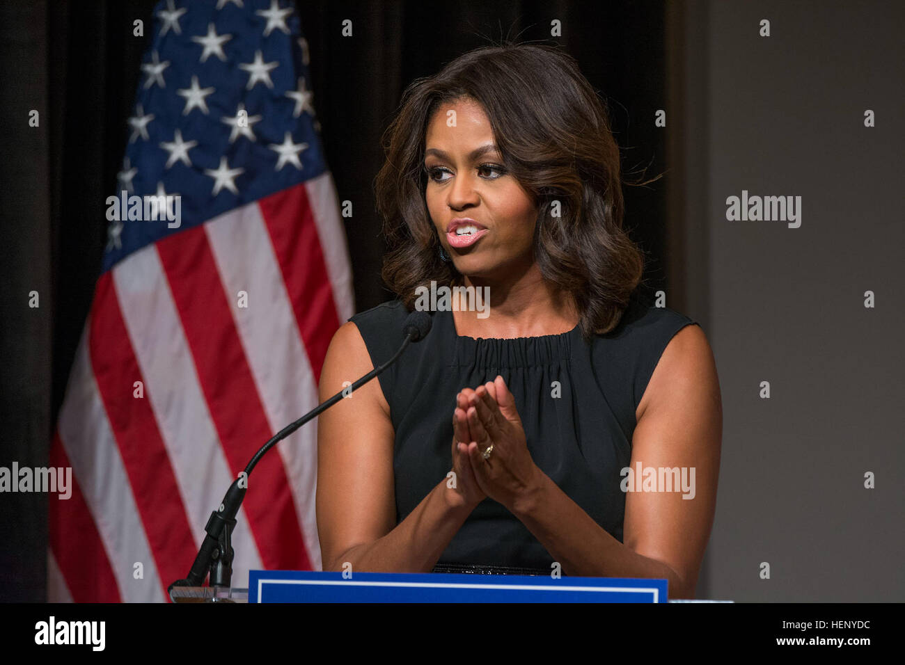 First Lady Michelle Obama gives keynote remarks at the Women Veterans ...