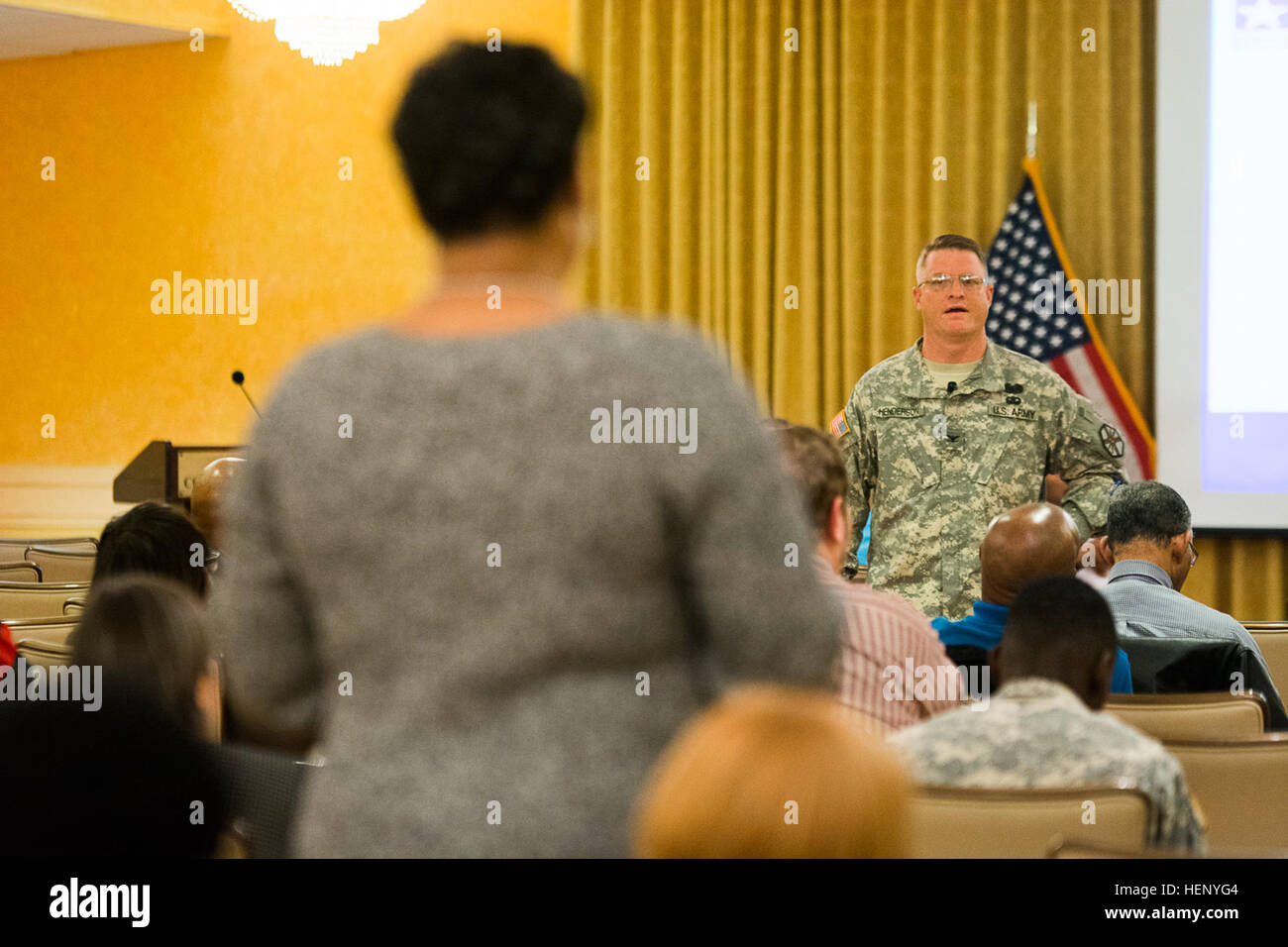 Joint Base Myer-Henderson Hall Commander Col. Mike Henderson gives ...