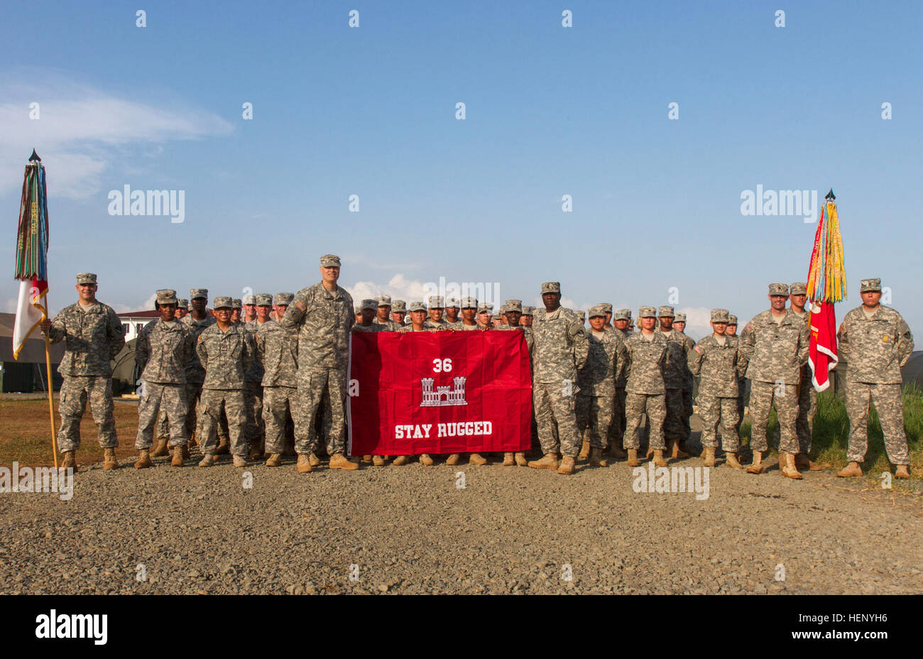 Soldiers from the 36th Engineer Brigade Headquarters from Fort Hood ...