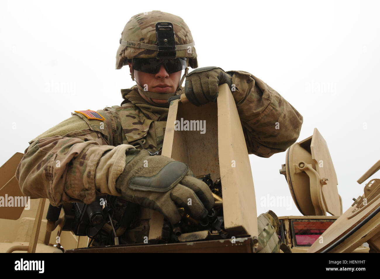 Pfc. Kyle Lund, from Forest Lake, Minn., and an M1A1 Abrams Tank driver ...