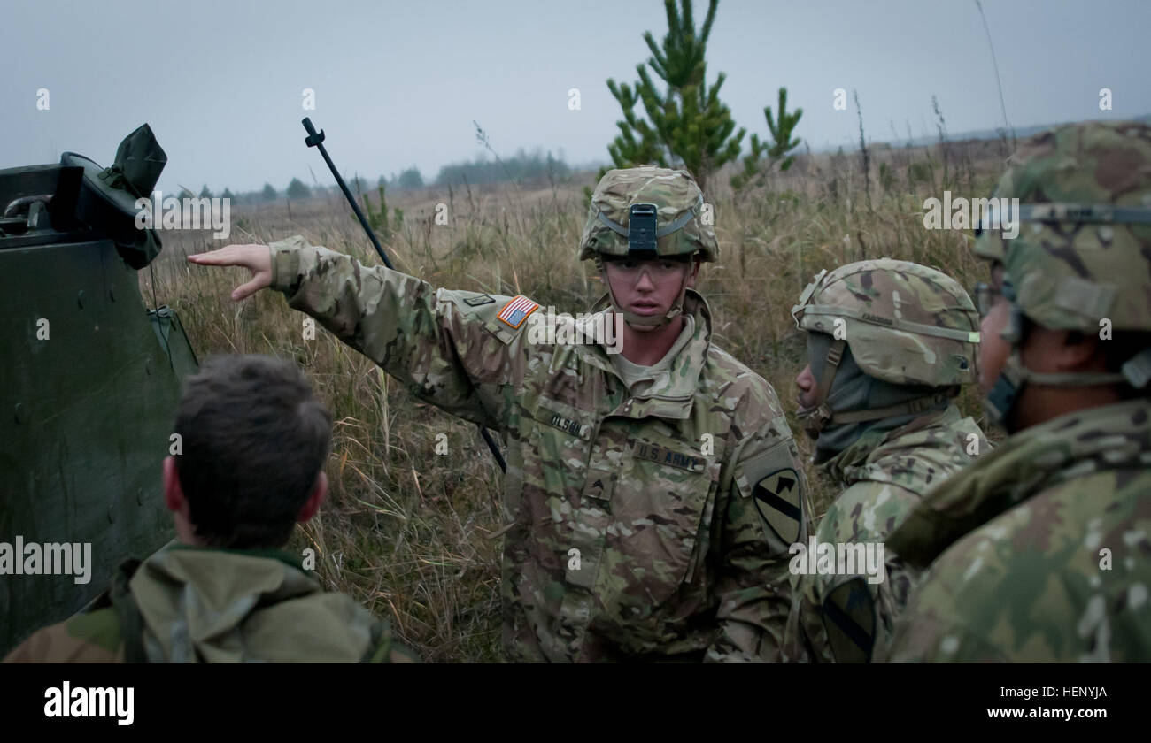 U.S. Army Cpl. Thomas Olson, a combat engineer team leader from Company ...