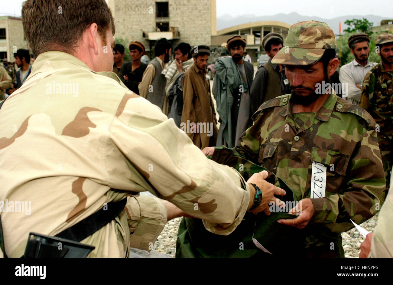 020514-A-6418B-034 A U.S. Army Special Forces soldier places a new ...