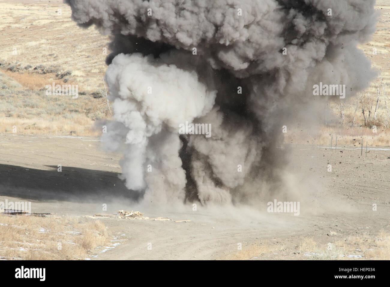 About 50 pounds of daisy-chained C4 explosives is detonates during a ...