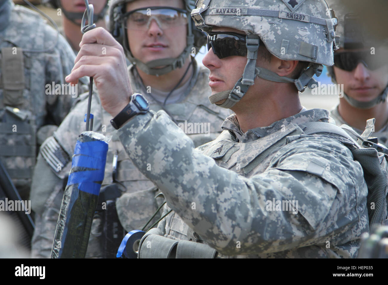 Sgt. Ray Navarro, combat engineer squad leader, Company B, 299th ...